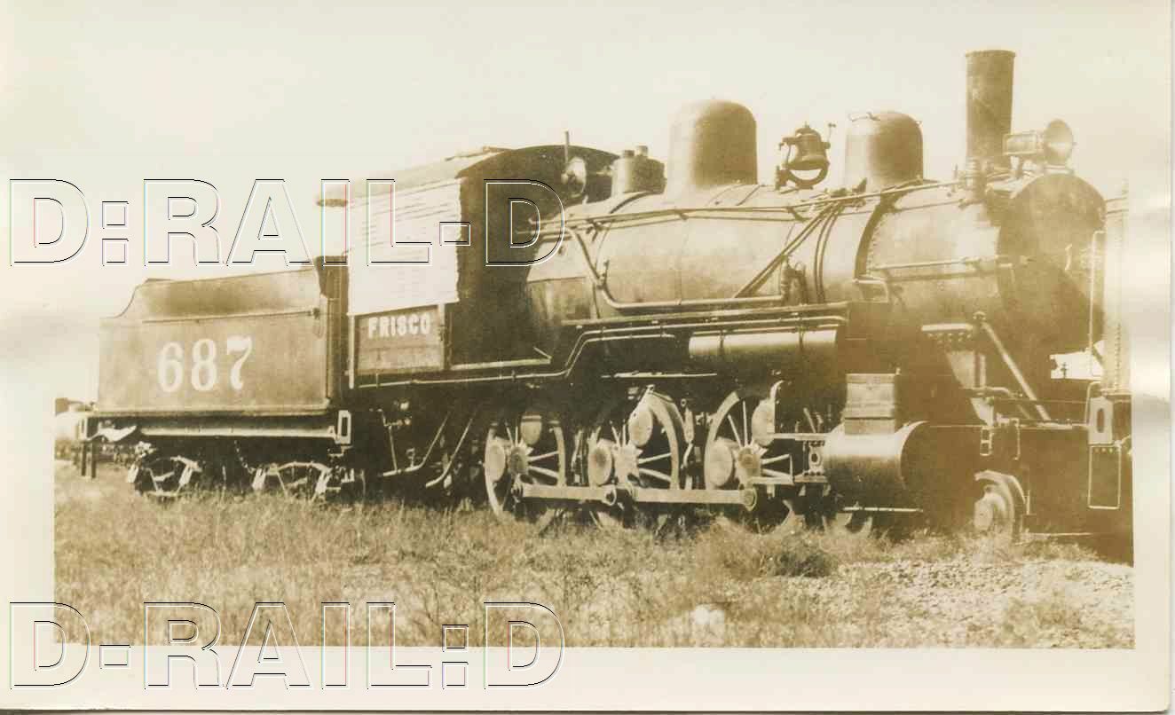 9A024 RP 1940s SLSF FRISCO RAILROAD 4-6-0 LOCOMOTIVE #687 | eBay
