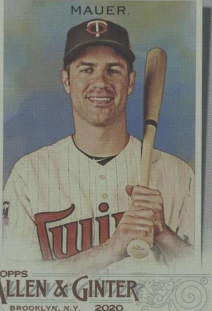 2020 Topps Allen & Ginter's - Joe Mauer #20 Silver Portrait for sale ...