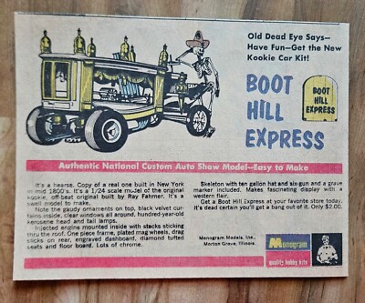 VINTAGE 1969 MONOGRAM BOOT HILL EXPRESS MODEL ADVERTISEMENT | eBay