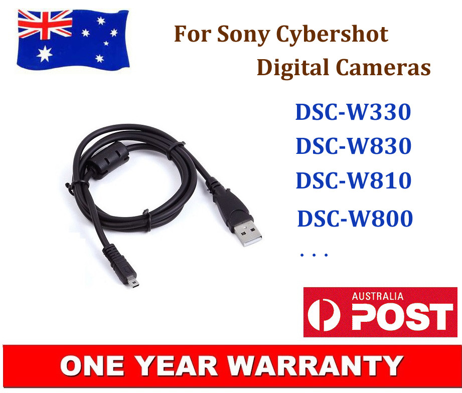 USB Data Lead Cable for Sony Cybershot Dsc-w830 Dsc-w810 Dsc-w800 ...