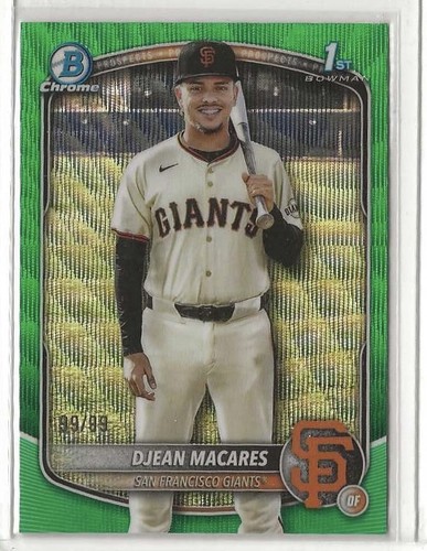 2025 Bowman Chrome Djean Macares Green Wave 99/99 | eBay