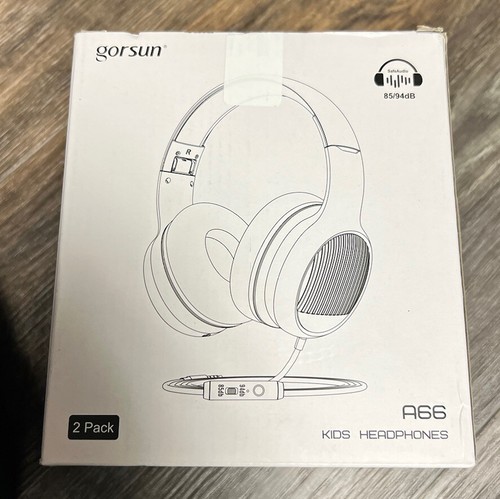 2 Pack Premium A66 Headphones 85dB/94dB Aux in-line HD Kids | eBay