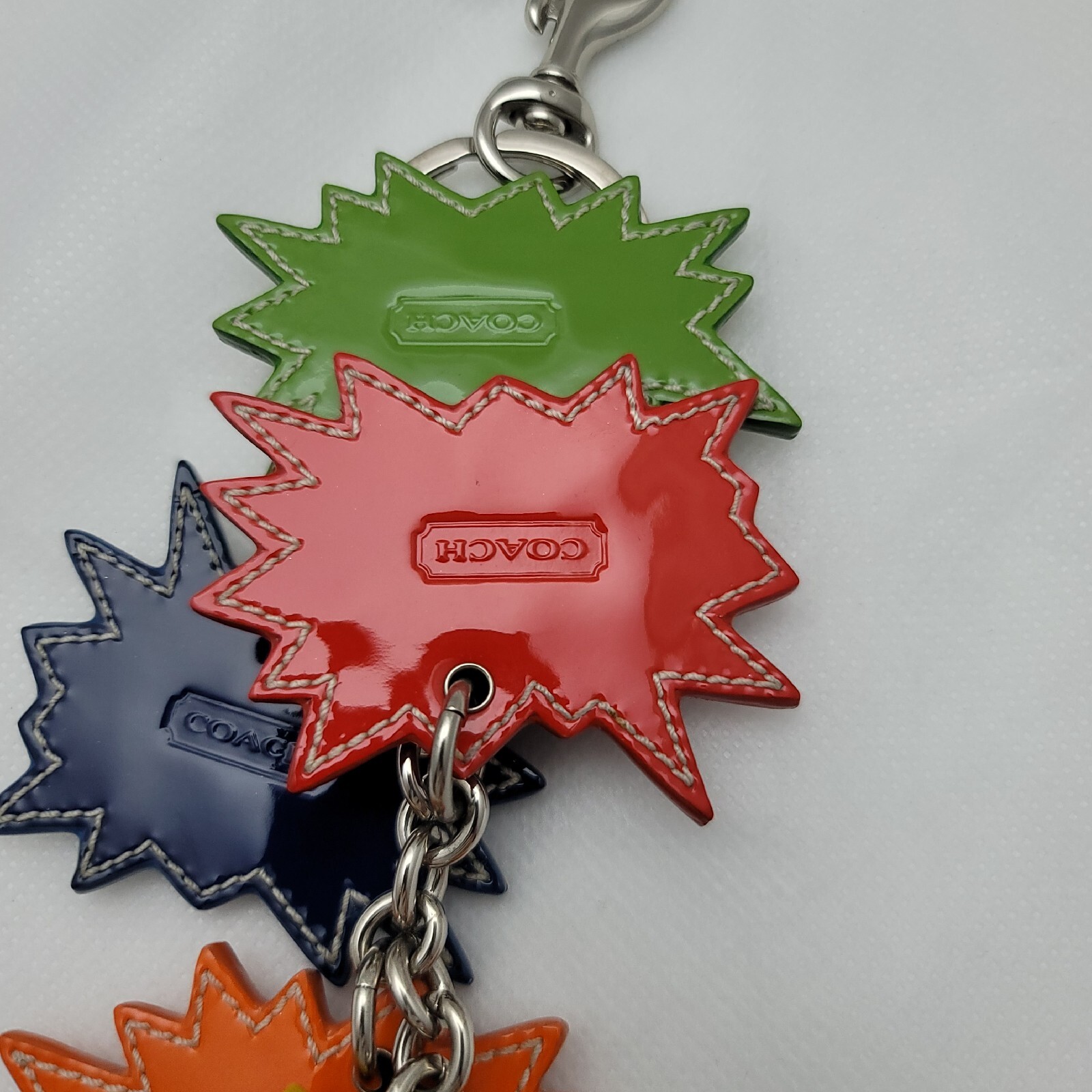 EUC Coach Comic Book Leather Keychain Bag Charm - 92088 - BAM ZAP POW ...