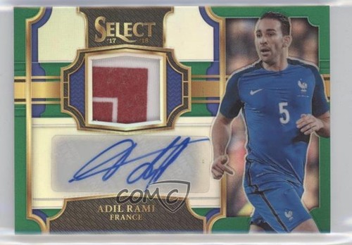 2017-18 Panini Select - Jersey Autographs Green Prizm #JA-ADL Adil Rami ...