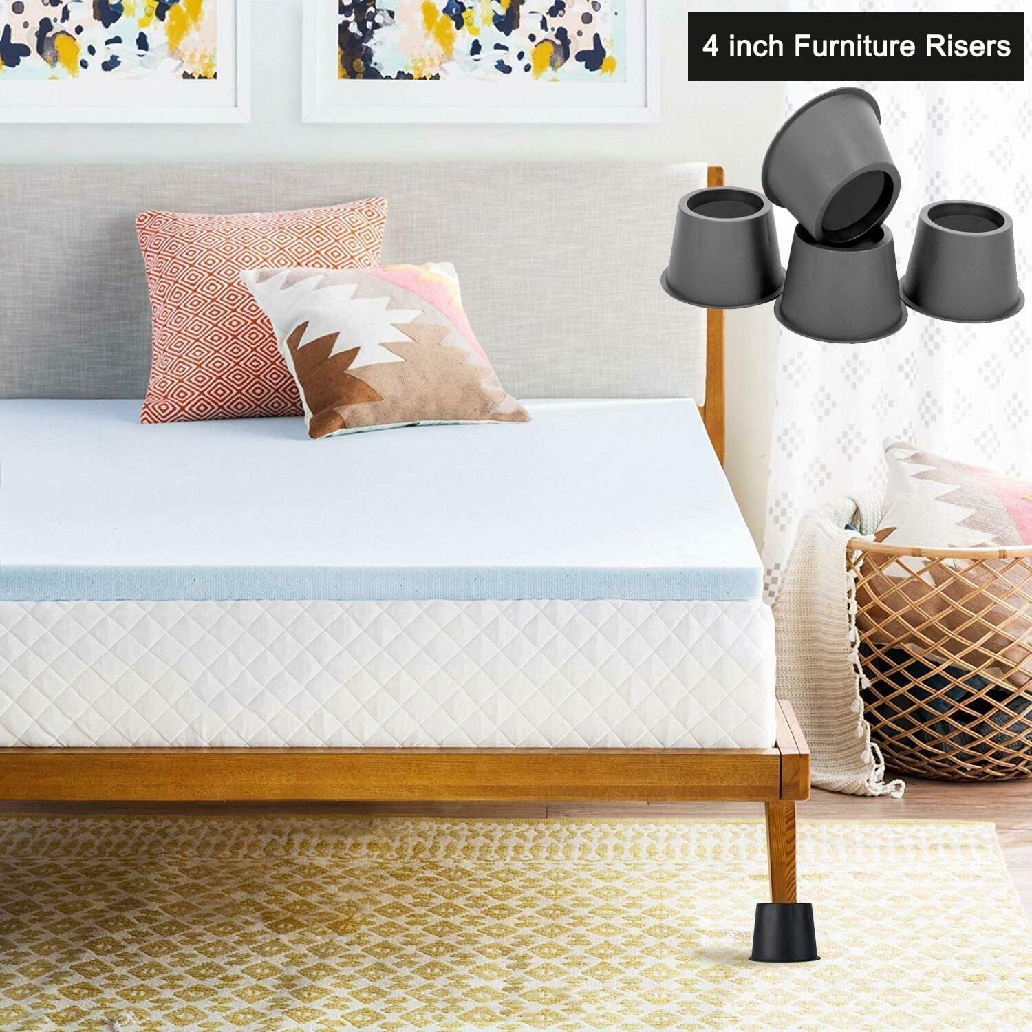 Bed Riser Armchair Furniture Table Desk Blocks Elephant Feet Stand ...