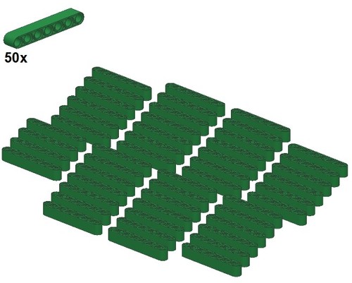 LEGO® - Technic Liftarms - Green - 32524-06 - 1x7 (50Stk) - Balken ...