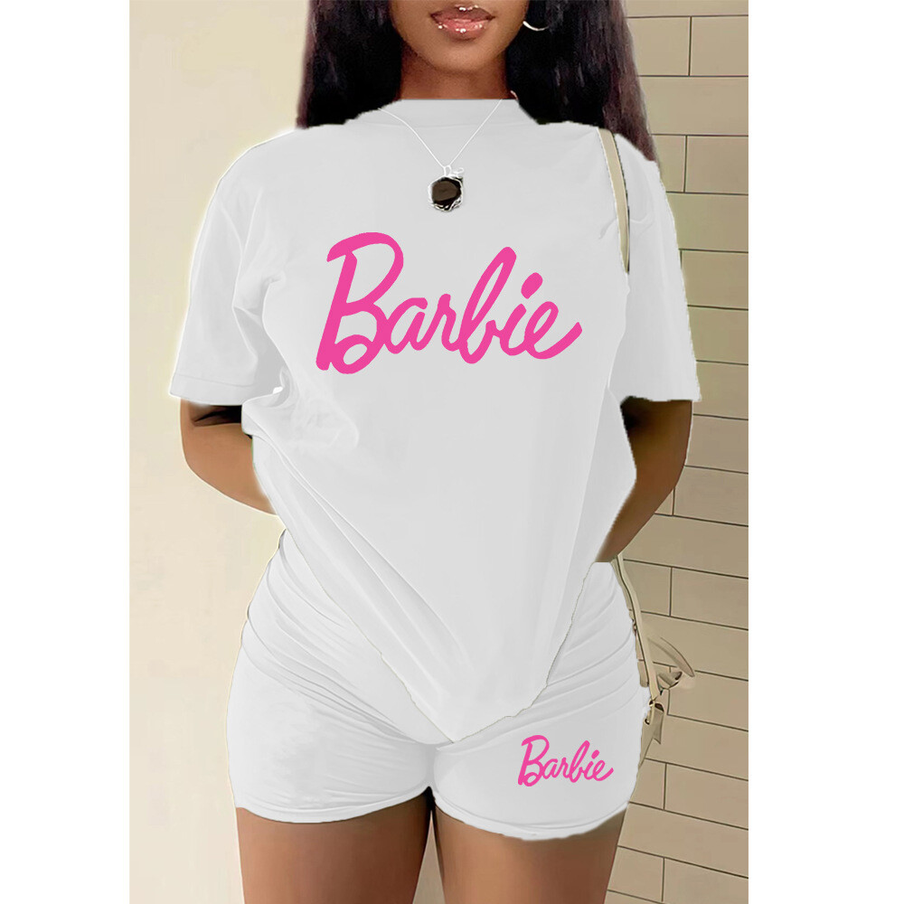 Womens 2pcs Barbie Tracksuits Tops & Pants Set Ladies Barbie Party ...