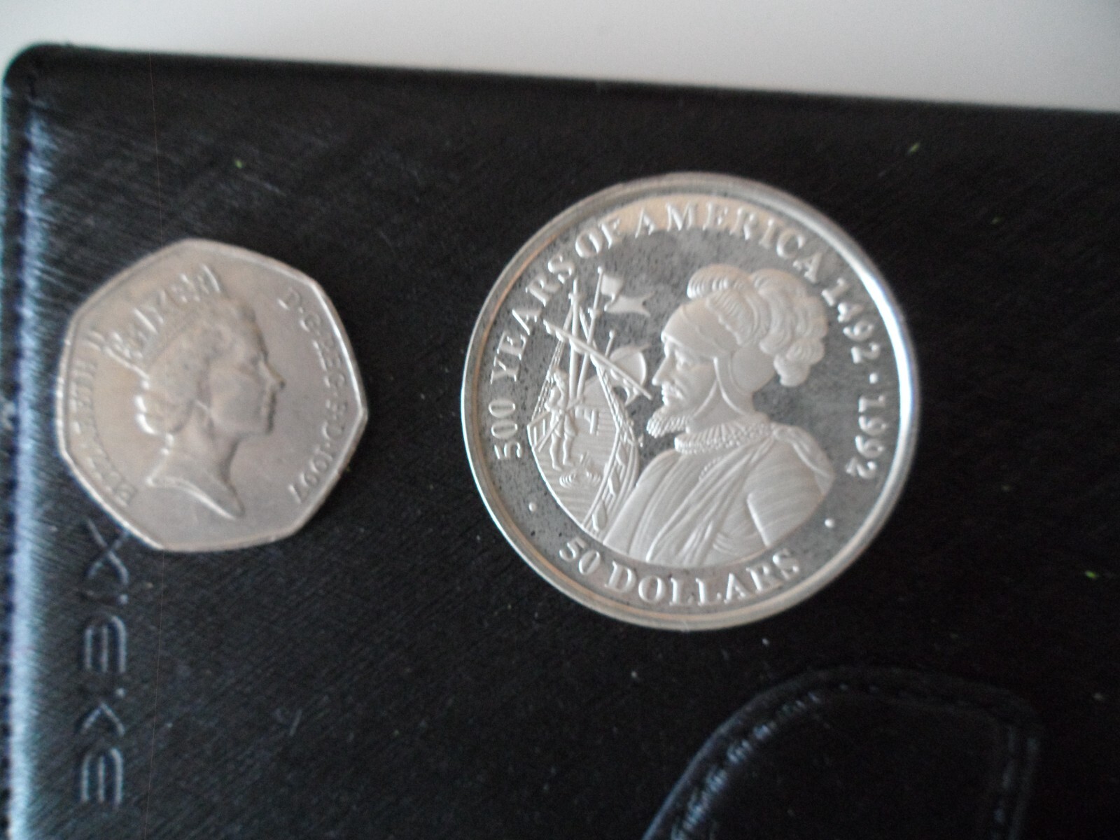 COOK ISLANDS 1991 500 years of America 1492-1992 silver proof $50 coin ...