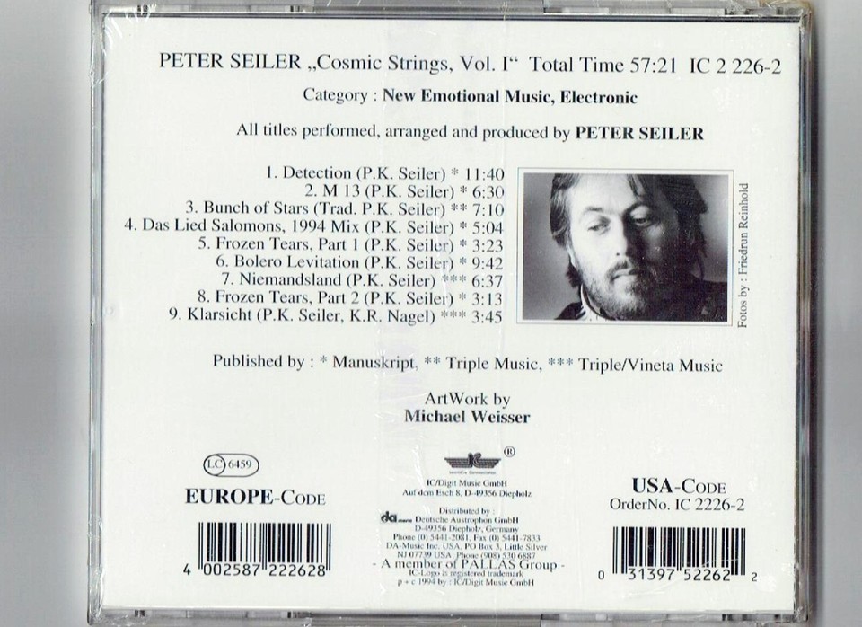 PETER SEILER COSMIC STRINGS VOL 1 CD NEW SEALED (case crack) BUY 1 GET 1 50% OFF 31397522622| eBay