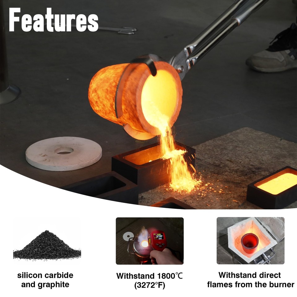 Silicon Carbide Graphite Crucibles,Crucibles for Melting Metal ...