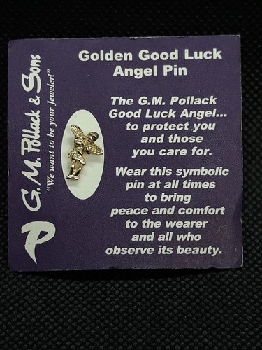 Vintage Good Luck Angel Cherub Gold Tone Lapel Pin | eBay