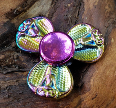 Rainbow Multi Color Cobra Metal Fidget Spinner Toy Boys Girls Kids ...