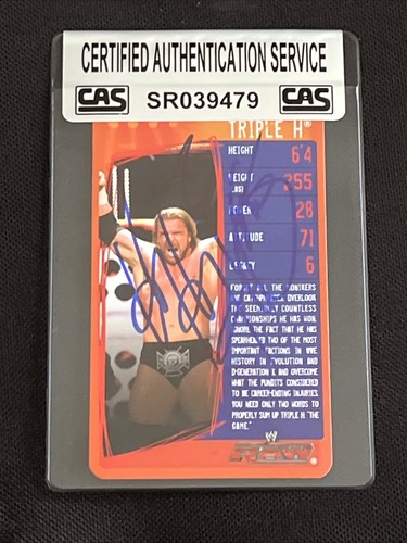 TRIPLE H 2009 TOP TRUMPS WWE SIGNED AUTOGRAPHED CARD CAS AUTHENTIC | eBay