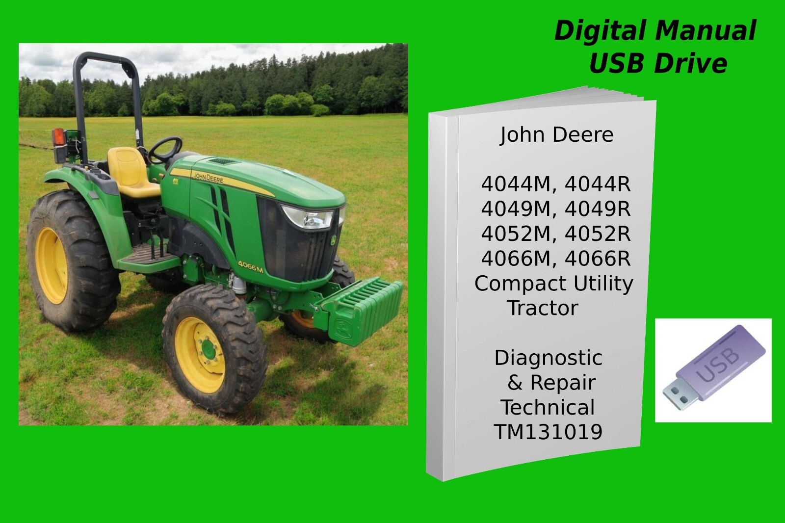 John Deere 4044M 4044R 4049M 4049R 4052M 4052R 4066M 4066R Tractor Tech ...