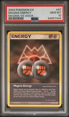 Magma Energy 87/95 Team Magma Vs. Team Aqua Uncommon Pokemon PSA 10 1/1 ...