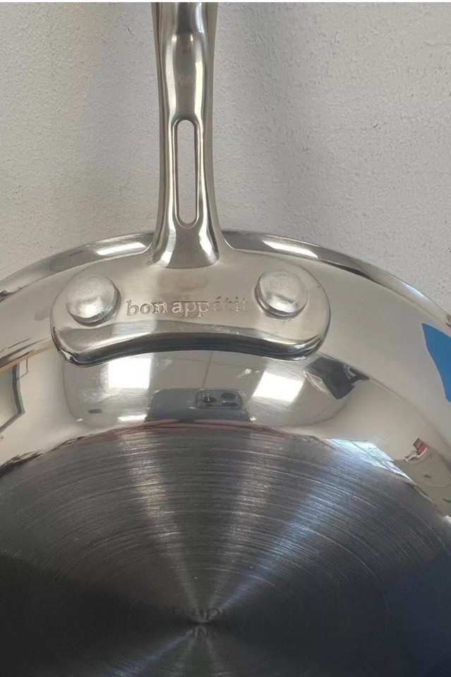 Bon Appetit Cookware Tri-Ply Clad Stainless Steel Professional Frying ...