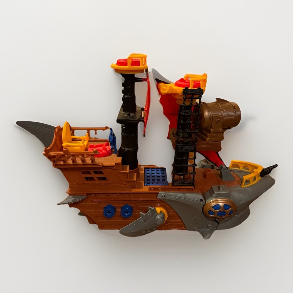 Fisher-Price Imaginext Preschool Toy Shark Bite Pirate Ship Playset | eBay