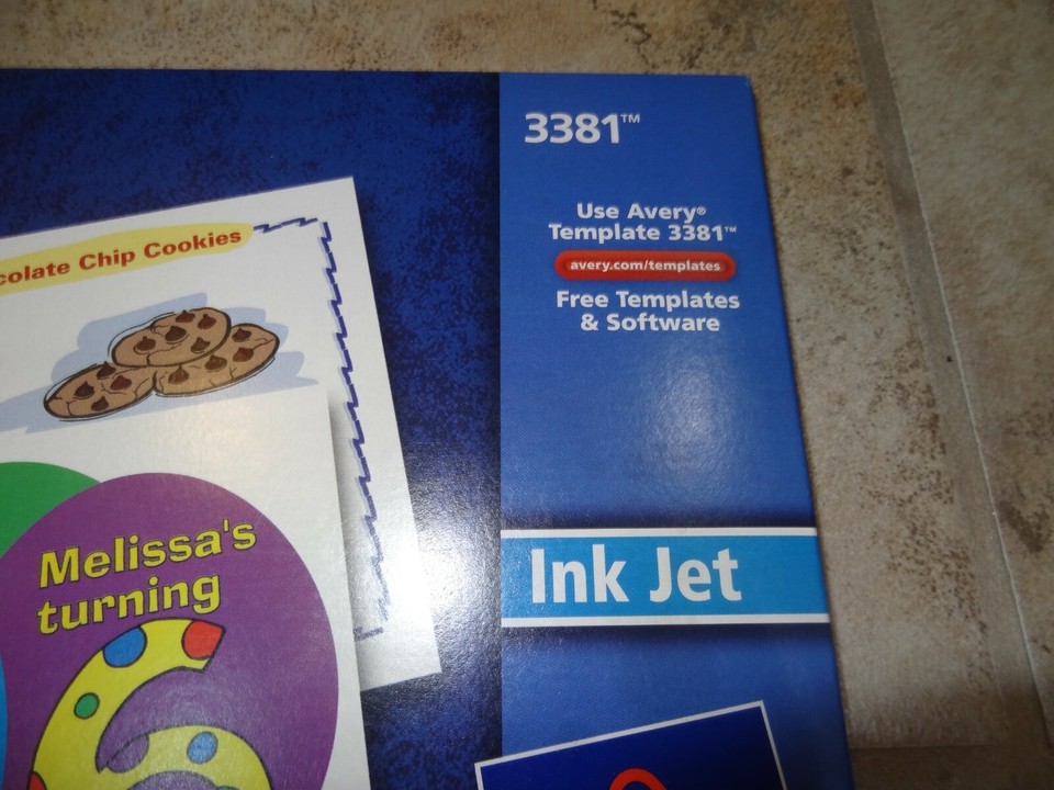 Avery 3381 White Postcards / Index Cards **New in Package** 50 sheets ...