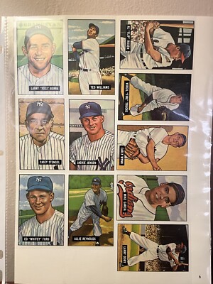 (RARE) Full Sheet 1977 dover reprint of 1951 bowman baseball | eBay