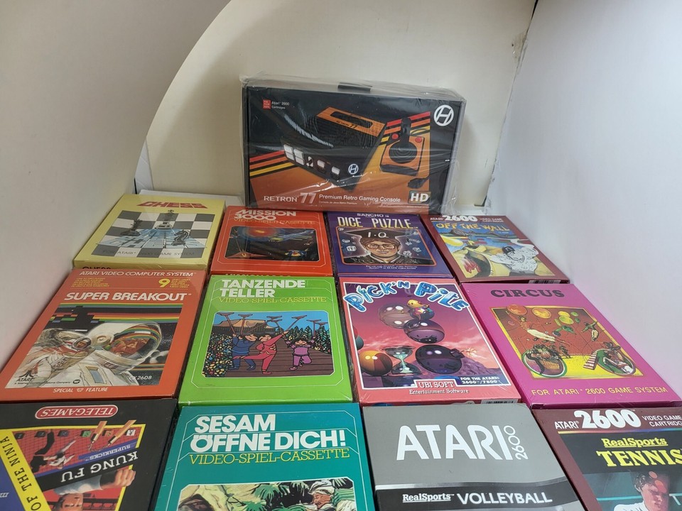 NEW Hyperkin Retron 77 System Plays Atari 2600 Cartridges + 12 NEW ...