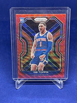 OBI TOPPIN 2020-21 PANINI PRIZM RUBY WAVE PRIZM ROOKIE RC #280 | eBay