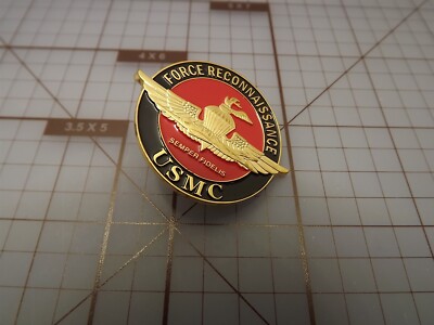 "USMC Force Recon" Lapel Pin ENAMELED LIFETIME GUARANTEE 1.25" BRAND ...