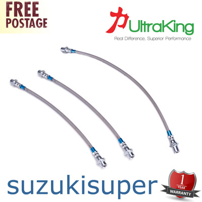 Front Rear Extended Brake Lines Hoses fits Toyota Hilux KUN26 SRSR5 Non ...