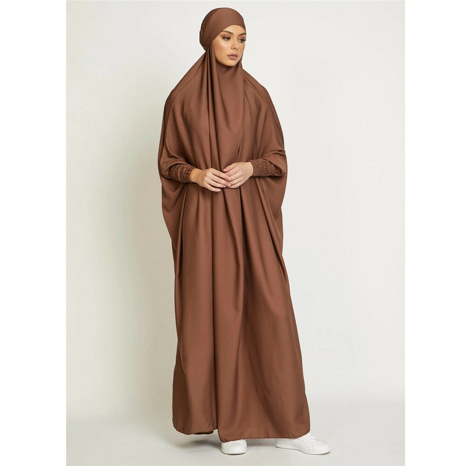One Size Overhead Burqa Kaftan Robe Muslim Women Long Dress Islamic ...