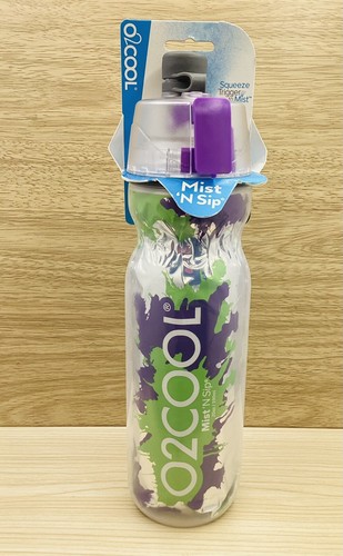 O2COOL Mist 'N Sip Misting 20oz Water Bottle 2-in-1 Mist And Sip ...