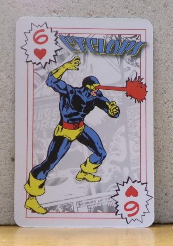 X-MEN CYCLOPS 6 OF HEARTS UNIVERSAL STUDIOS MARVEL COMICS TRADING ...