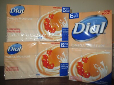 18 Bars of Dial Omega Moisture Glycerin Bar Soap - Sea Berries 4 oz ...