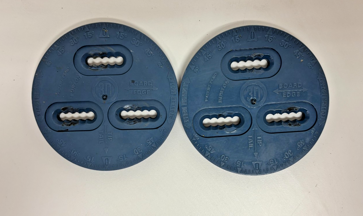 Pair Vintage 1990s Burton 3D Binding Mounting Discs Light Blue Fast ...