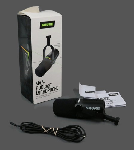 Shure MV7+ Podcast Microphone with XLR Output, in Box, Tested, Working ...