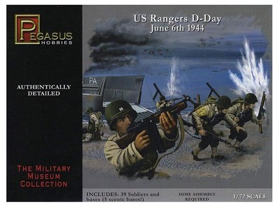 D-Day US Rangers Normandy June 6, 1944 Soldiers Set (39) (Plastic Kit ...