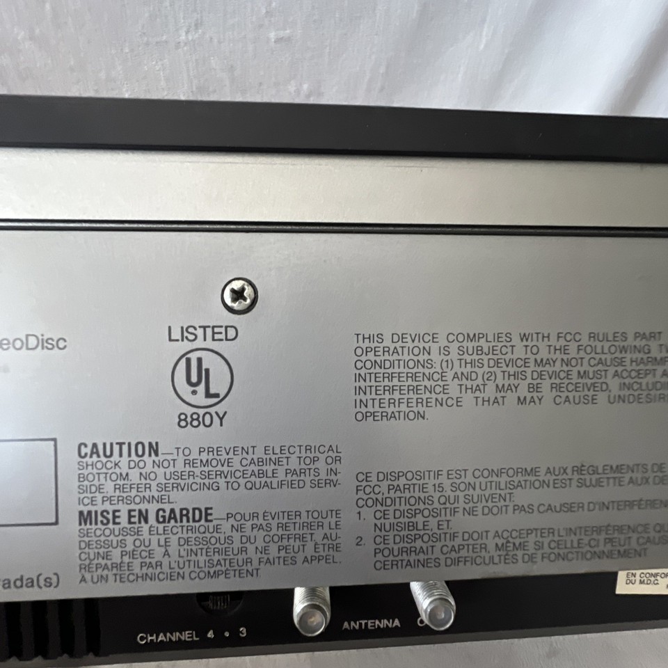 RCA SelectaVision CED Video Disc Player , Model SFT 100 W , Working, 5 ...