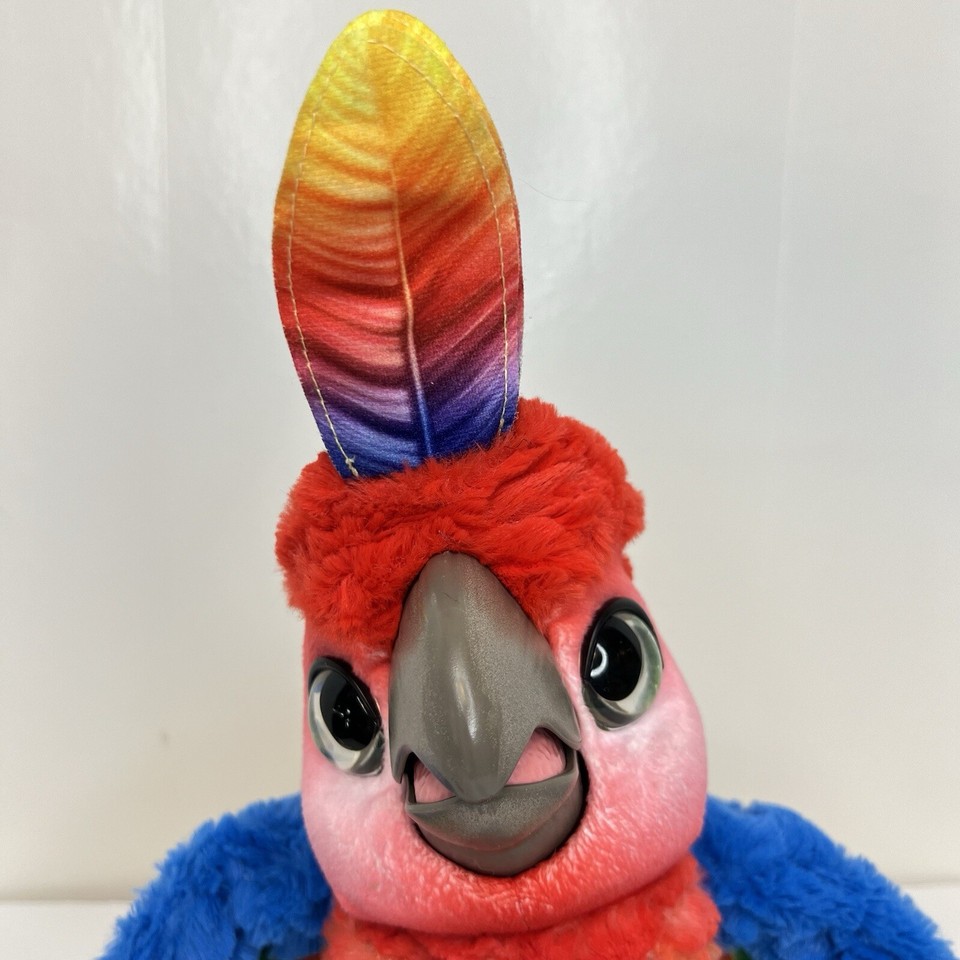 FurReal Rock-A-Too The Show Bird Talking Moving Plush Fur Real Parrot ...