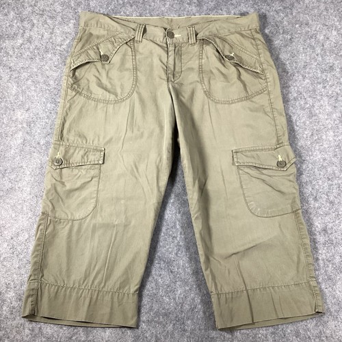 Lucky Brand Women's Cargo Capris Pants Size 12/31 100% Cotton Olive ...