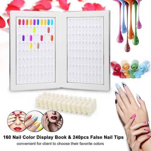 Bestauty 240pcs False Nail Tips 160 Nail Color Display Book DIY Nail ...