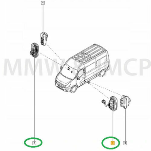 RENAULT MASTER 3 OPEL MOVANO 2010- Sliding Door Switch Button Contact ...