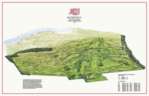 Muirfield - Scotland--Vintage Golf Course Maps print (24" x 16") | eBay