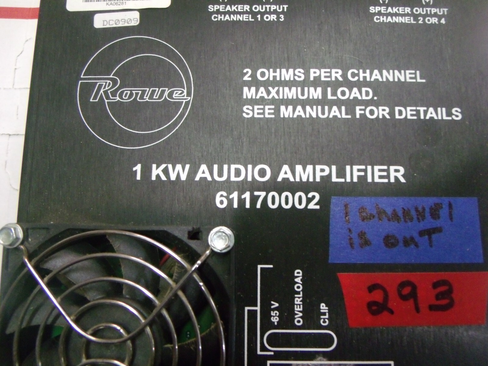 Rowe AMI Amplifier (61170002) 1KW | eBay