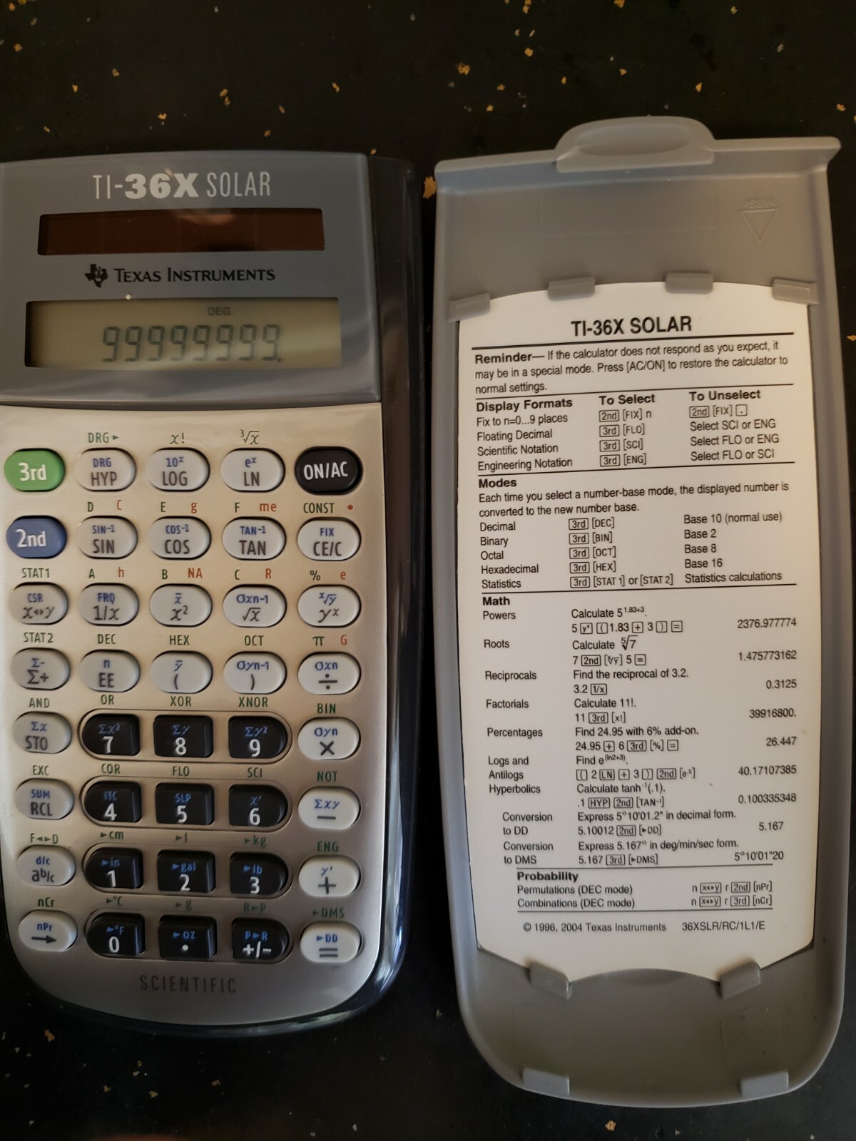 Texas instruments ti-36x solar | eBay