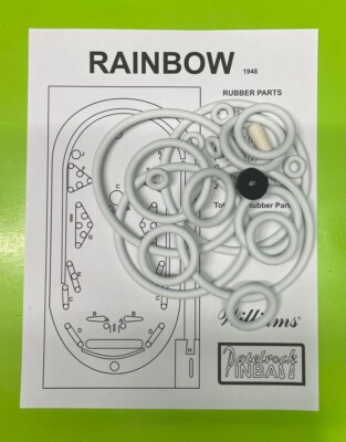 1948 Williams Rainbow Pinball Machine Rubber Ring Kit | eBay