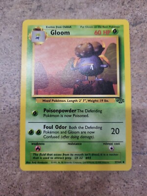 MINT - GLOOM - Pokémon JUNGLE Set 37/64 Non-Holo Uncommon *Actual card ...
