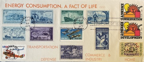 1724A Energy Consumption A Fact of Life Stamps Telling a Story #10 | eBay