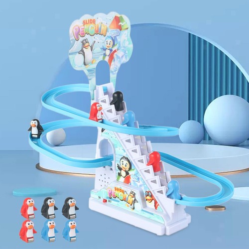 Penguin Track Slide Toys Music Small Penguin Toy stair for Girls Kids ...
