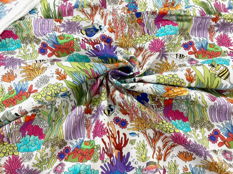 Seaside Cotton Fabric Mixed Ocean Nautical Sea Beach Patchwork Craft ...