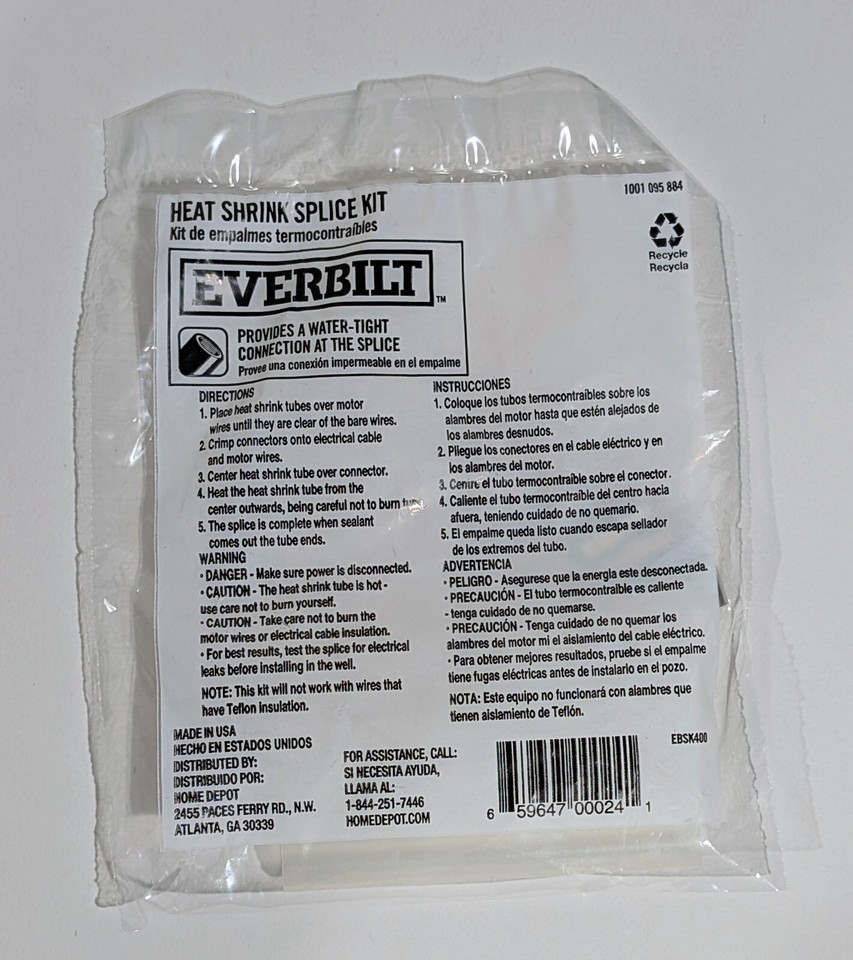 Submersible Well Pump Wire Heat Shrink Splice Kit, USA Made | eBay