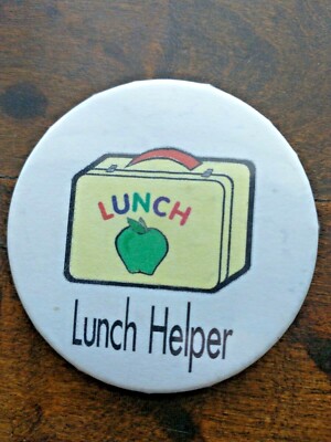 Lunch Helper Vintage Button Pin RARE T1 | eBay