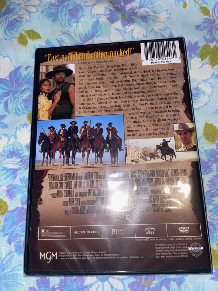 DVD Posse untold wild west NEW Mario Van Peebles Stephen Baldwin Billy ...